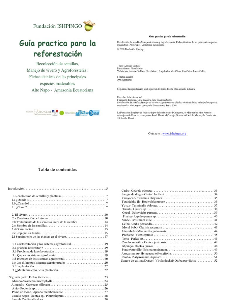 Guia Practica para La Reforestacion Guide Pratique Pour La Reforestation | PDF | Agricultura ...