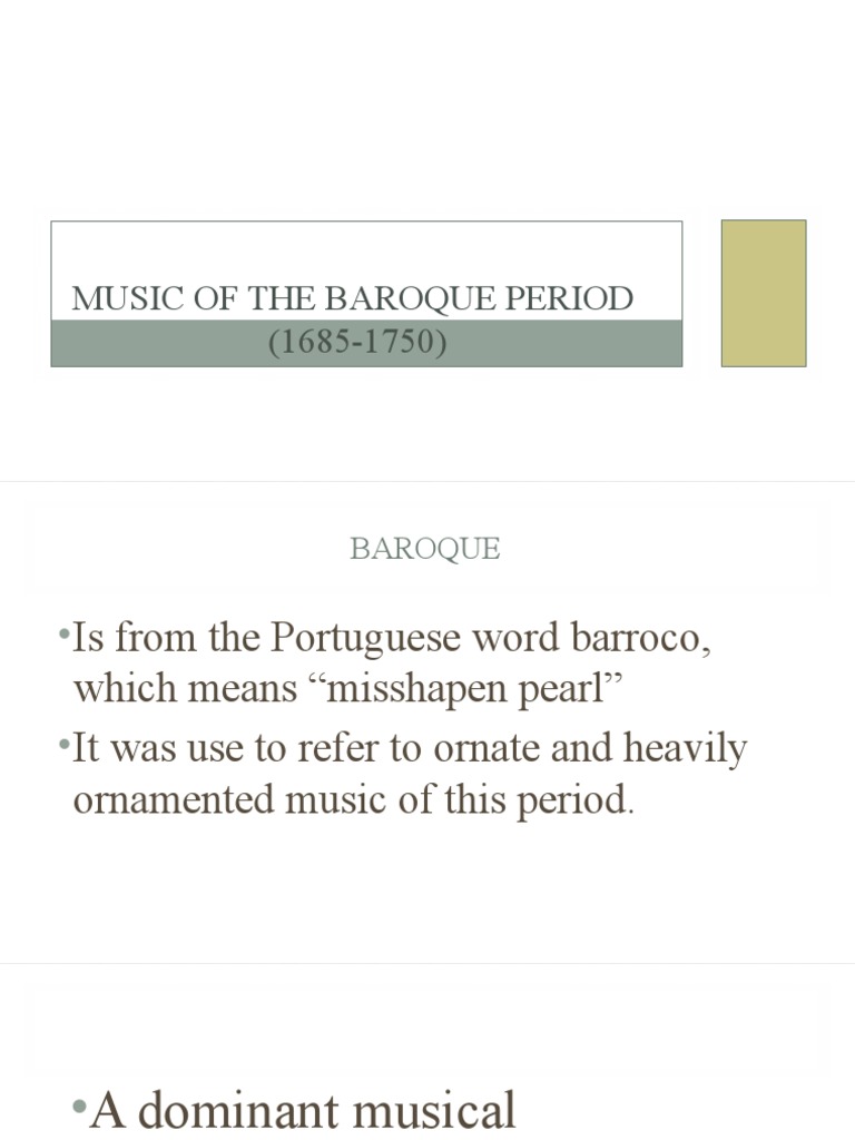 Overview of Baroque Music (1685-1750) | PDF | Art