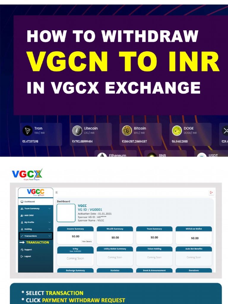 Withdraw VGCN To INR Invgcx Exchange | PDF