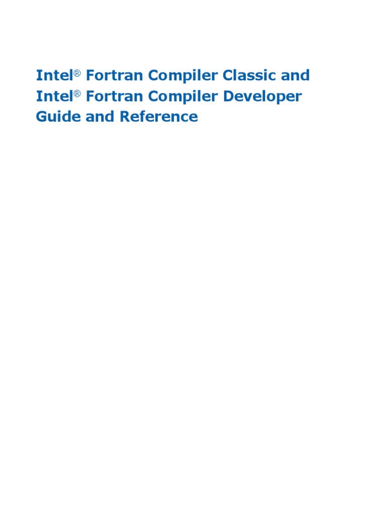 Oneapi Fortran Compiler | PDF | Microsoft Visual Studio | Library (Computing)