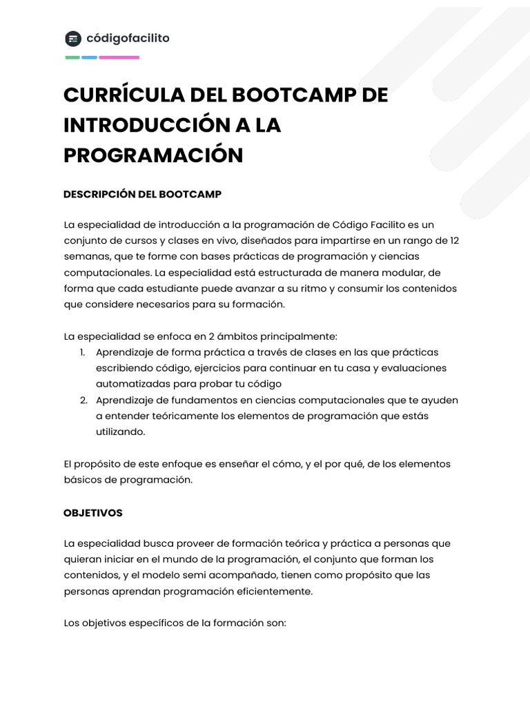 Bootcamp Introduccion A La Programacion | PDF | Programación de ... Bootcamp Introduccion A La Programacion | PDF | Programación de ...