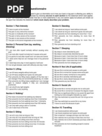 Orebro Questionnaire Scoring Guide | PDF