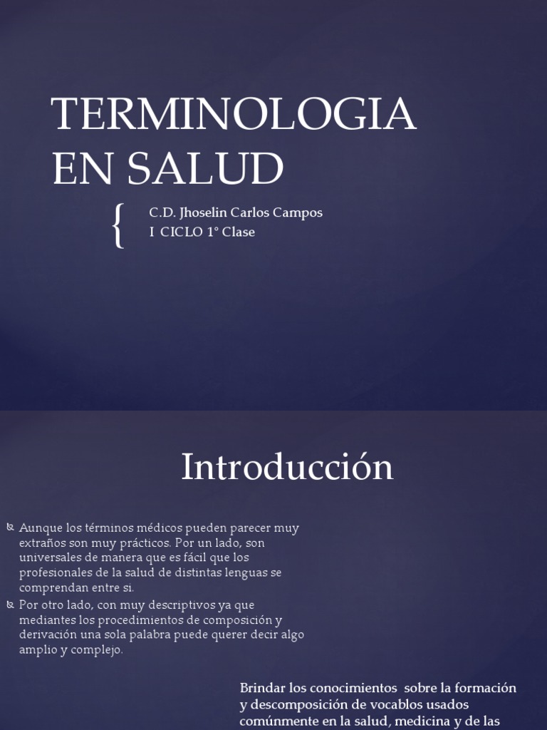 Terminología Médica: Fundamentos y Usos | PDF | Medicina | Infección