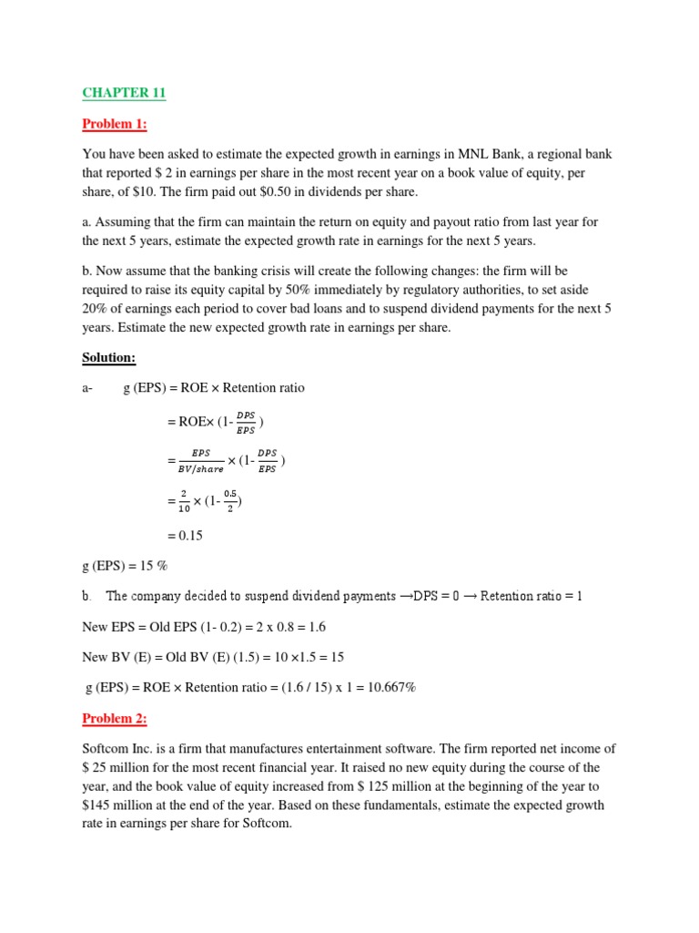 Chapters 11 and 12 Edited | PDF | Cost Of Capital | Valuation (Finance)