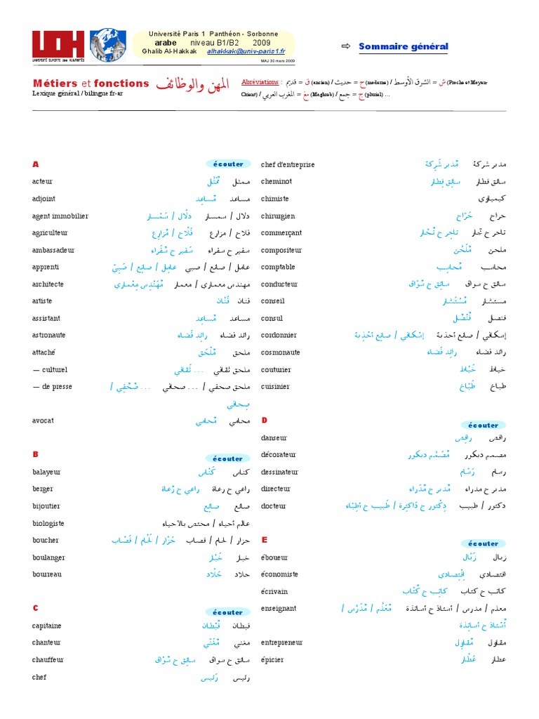 Lexi Que Metiers | PDF