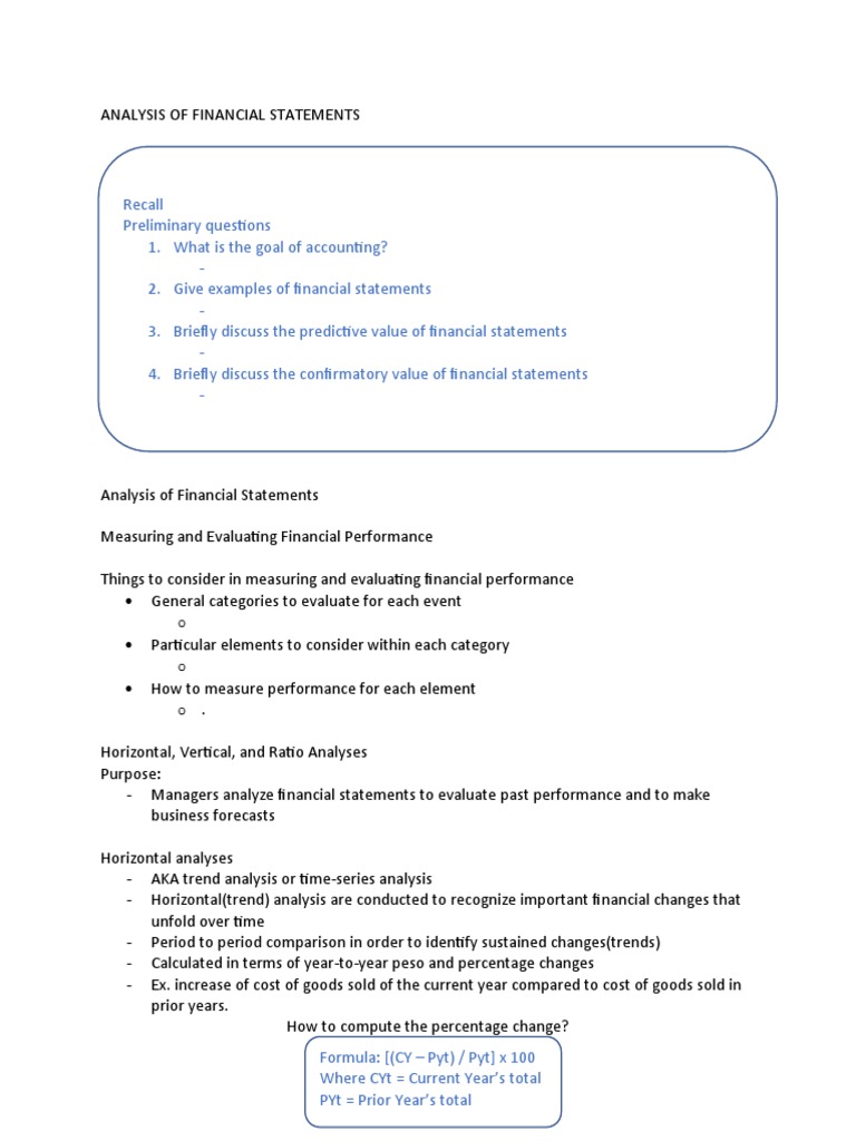 Analysis of Financial Statements | PDF