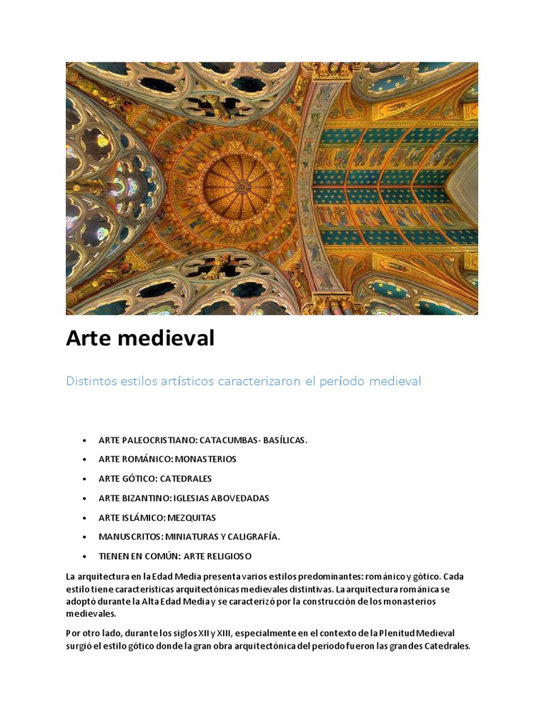 Estilos de Arte Medieval: De Románico a Gótico | PDF | Arquitectura ...