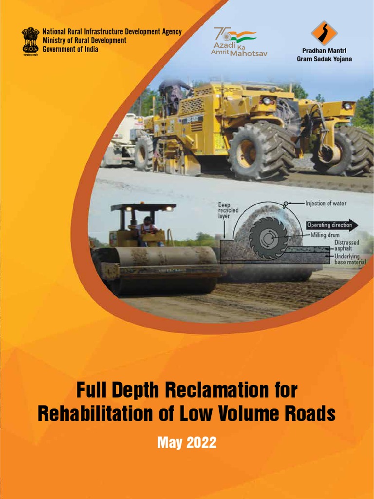PMGSY FDR Guide: Full Depth Reclamation for Rural Road Rehabilitation | PDF | Road Surface | Road