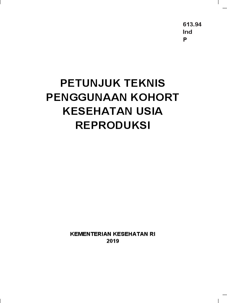 Panduan Kohort Kesehatan Reproduksi | PDF | Pengembangan Diri
