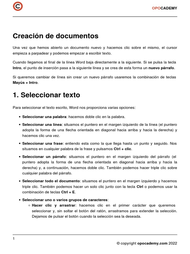 Creación de Documentos | PDF
