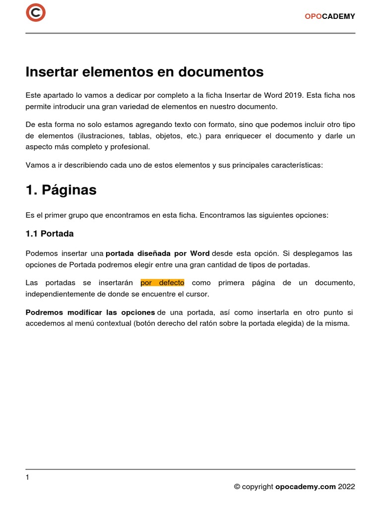 Insertar Elementos en Documentos | PDF | Hipervínculo | Software
