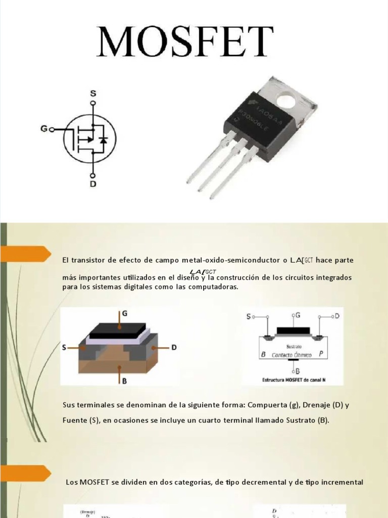 El transistor MOSFET: Características, tipos y aplicaciones | PDF | Mosfet | Transistor de ...