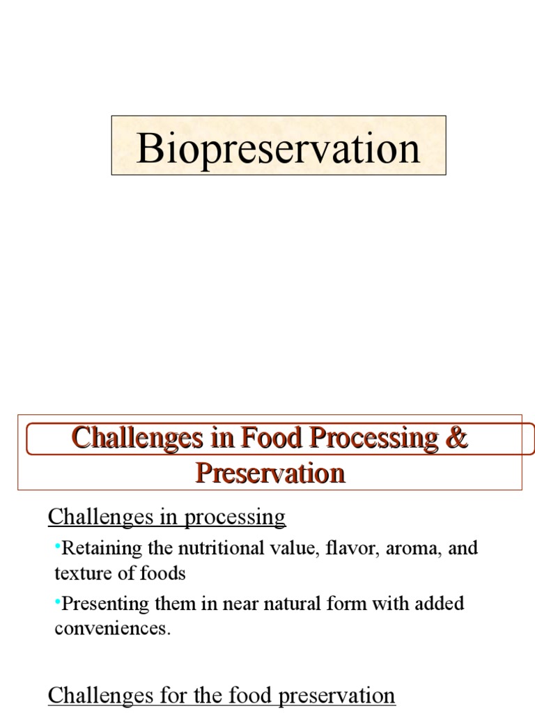 Biopreservation 3 | PDF | Food Preservation | Bacteria
