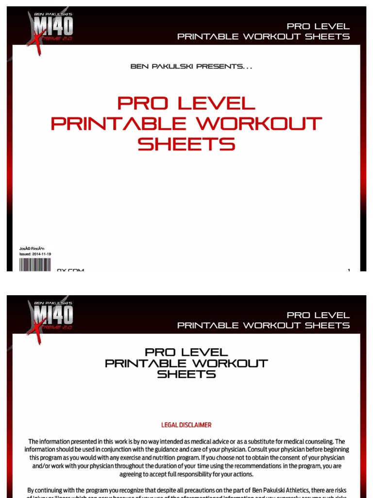 Mi 40 X Pro Advanced | PDF | High Intensity Interval Training | Weight ...