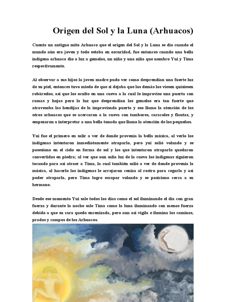 Origen Del Sol y La Luna | PDF | Ciencias sociales