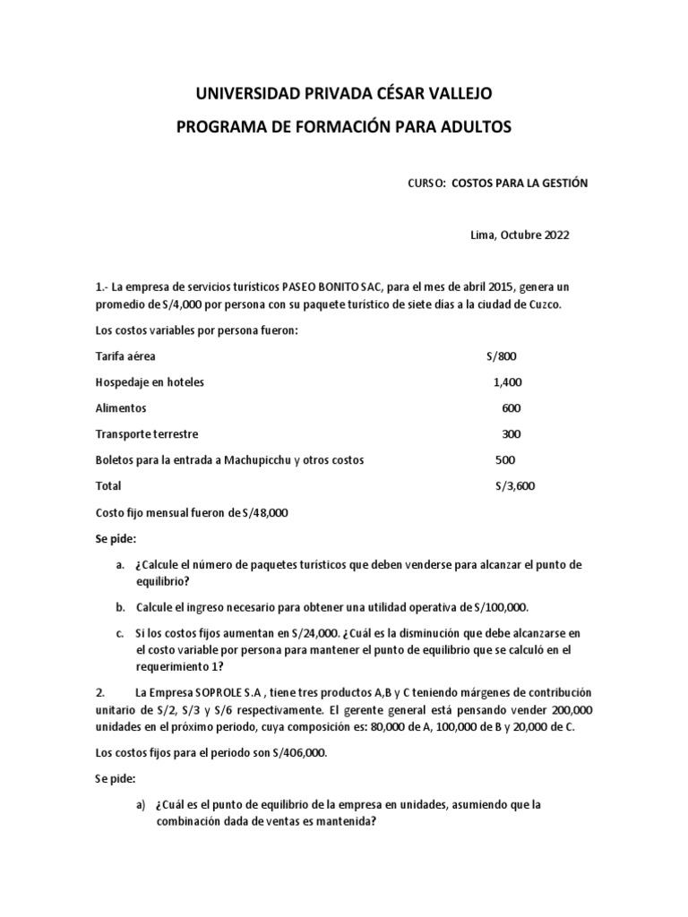 Exámen Final Pfa | PDF | Economias