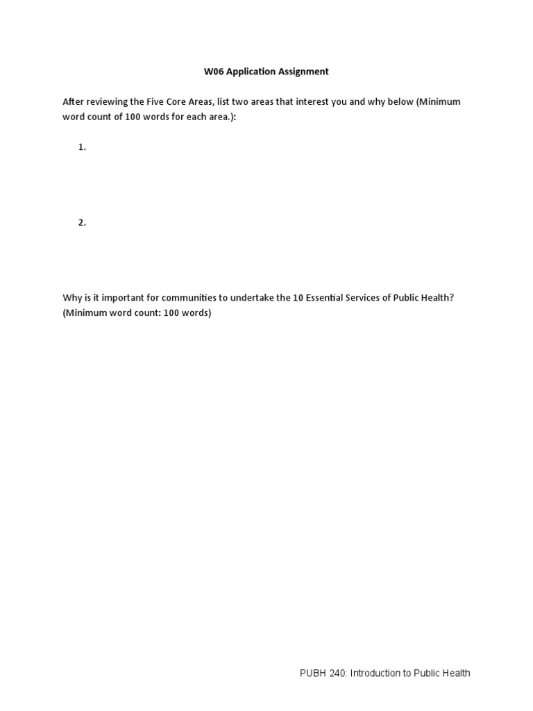 W06 Application Assignment | PDF | Business