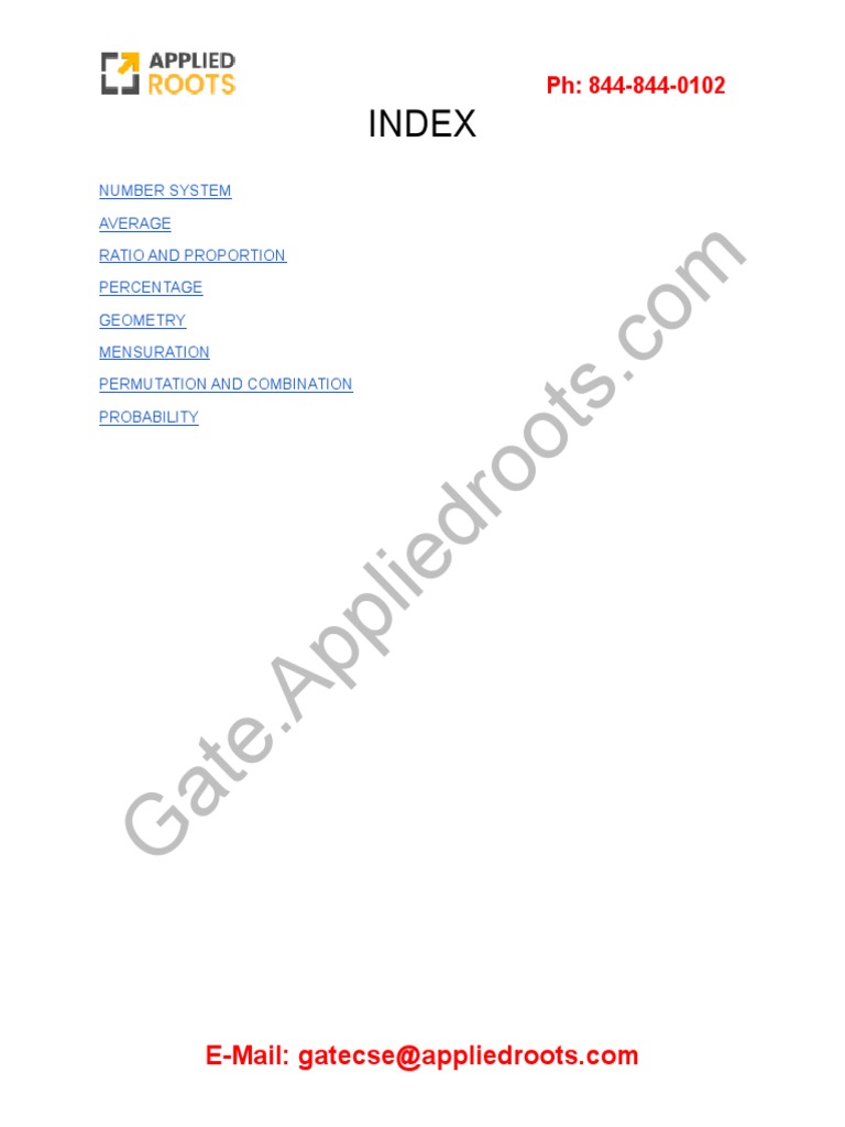 Formulas and Shortcuts For Quantitative Aptitude-1 | PDF | Mathematics ...