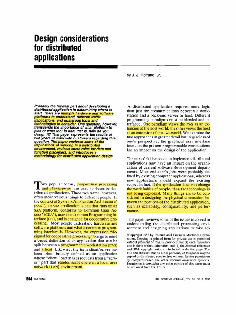 Design Considerations For Distributed Systems | PDF | Computer Network ... Design Considerations For Distributed Systems | PDF | Computer Network ...