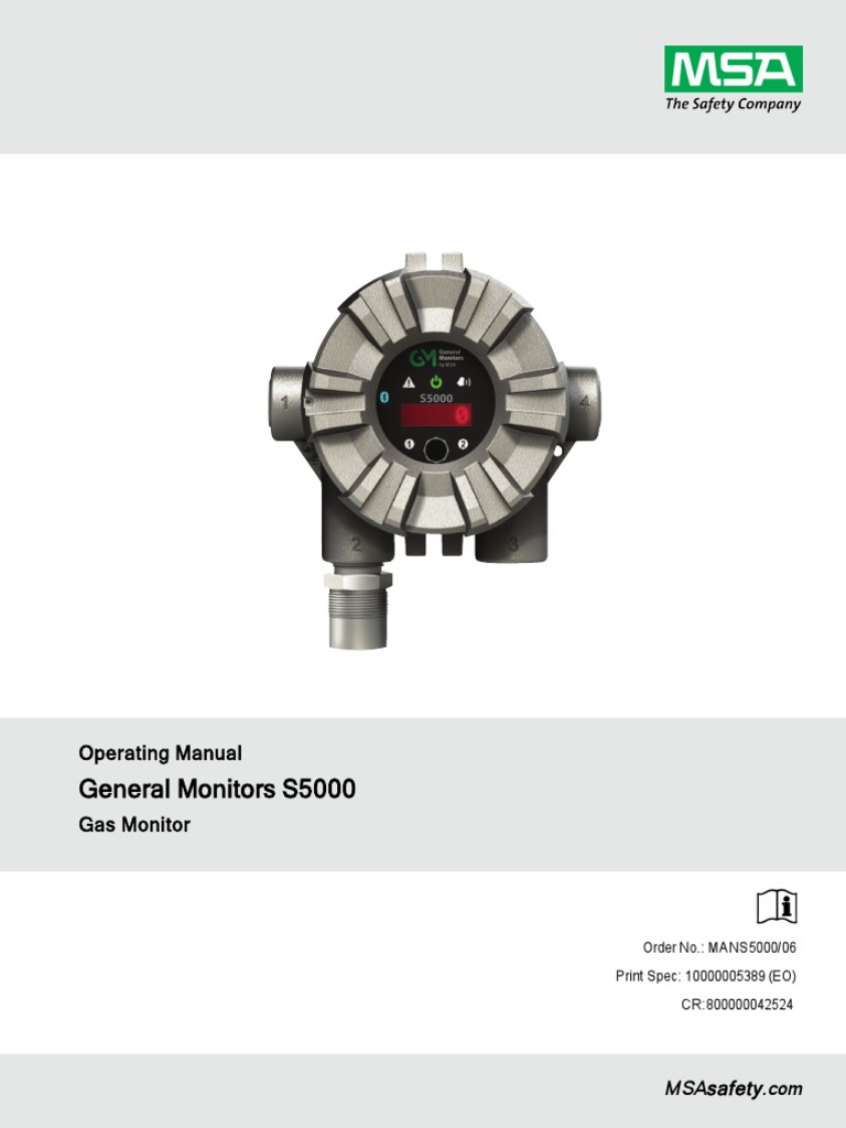 General Monitors - S5000 - Manual-EN | PDF | Bluetooth | Sensor