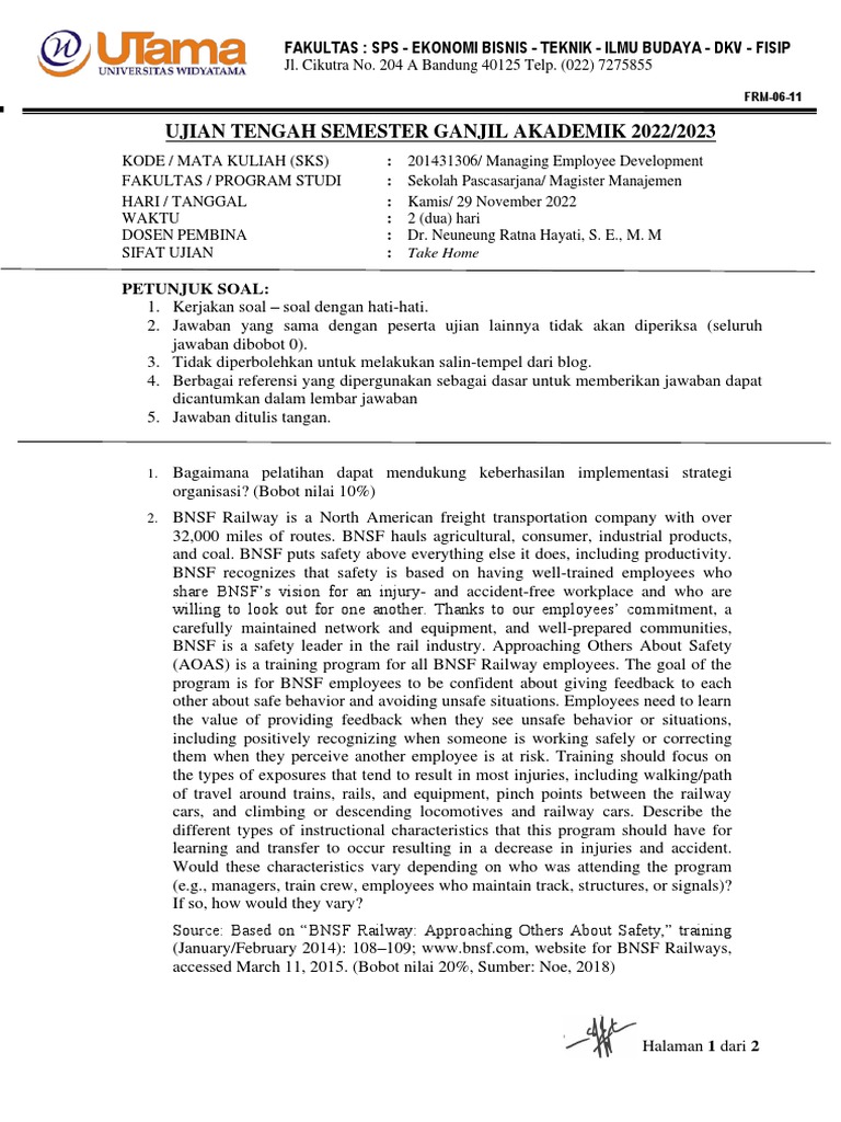 UTS - HEADER - SOAL GANJIL TA 2022-2023 - MED Kelas F Neuneung - Validated | PDF | Land ...