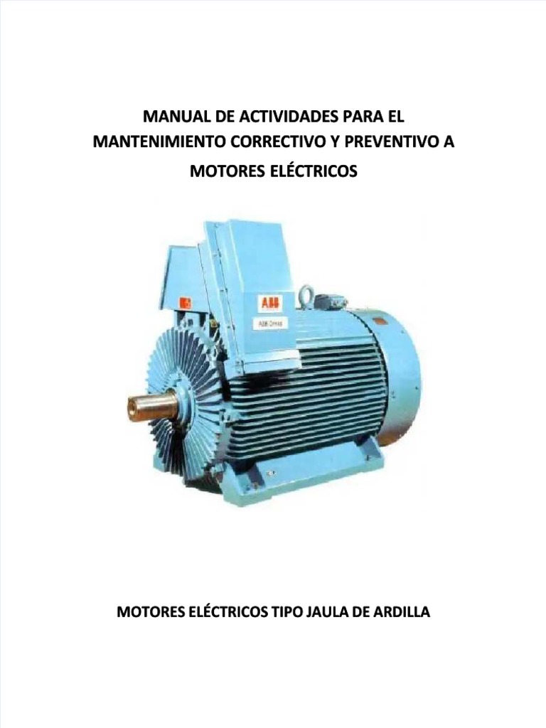 PDF Manual de Actividades para El Mantenimiento Correctivo y Preventivo A Motores Electricos ...