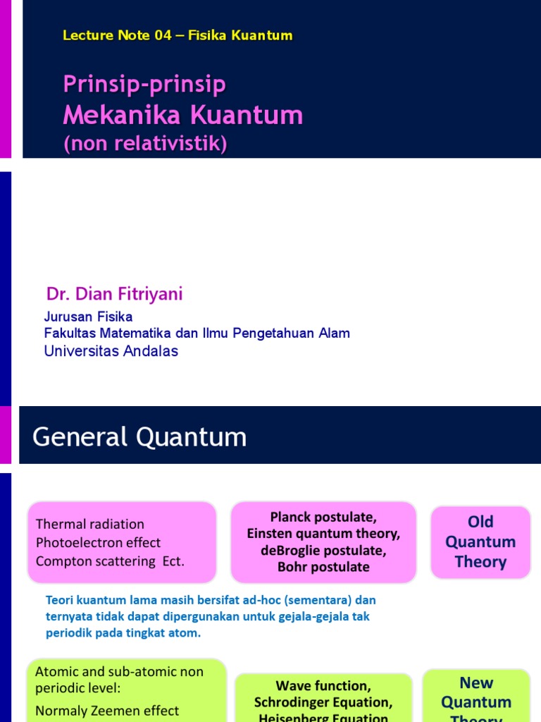 04 Prinsip Prinsip Mek Kuantum | PDF | Sains & Matematika