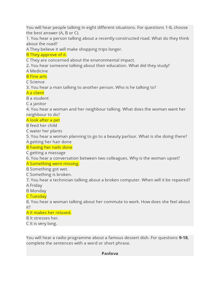Fce Listening Practice | PDF
