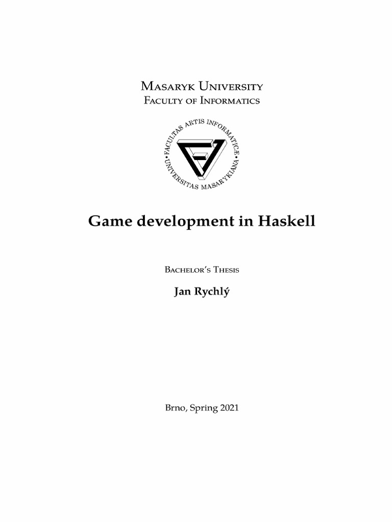 Game Development In Haskell Archive Pdf Object Computer Science Software Engineering