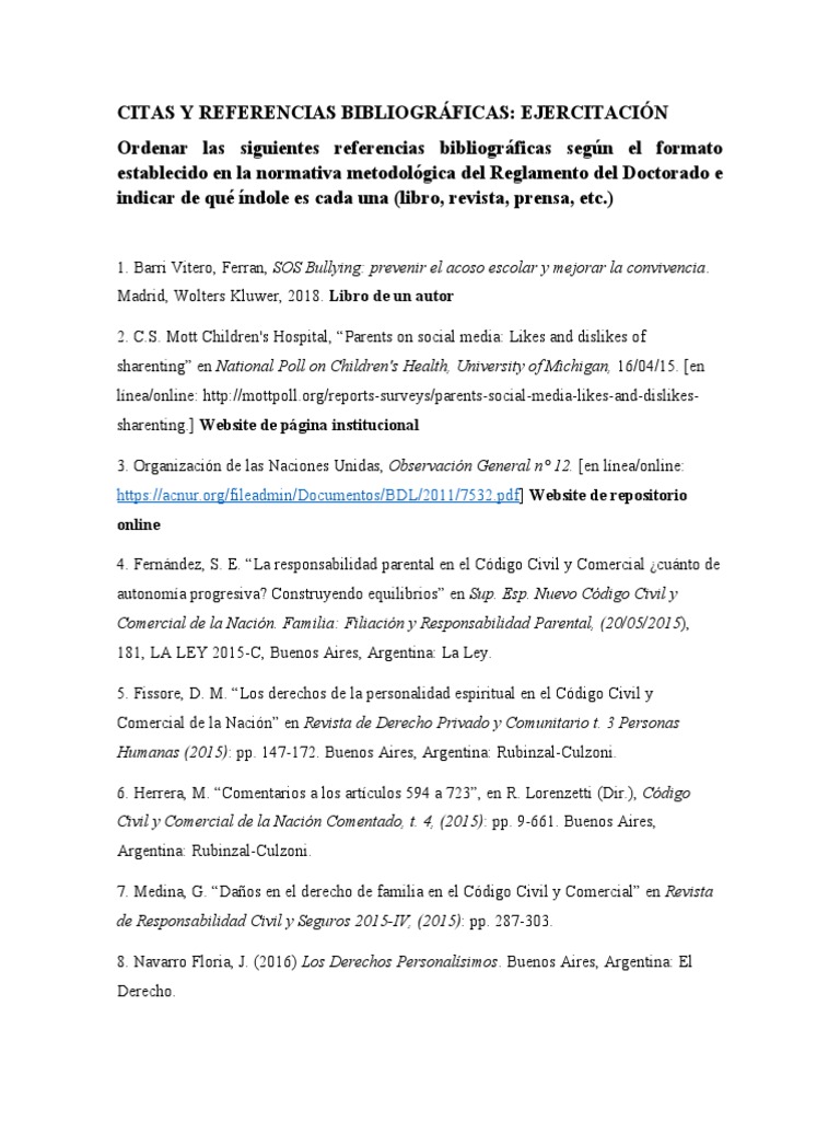 Actividad Citas y Referencias Bibliográficas | PDF | Esfera pública