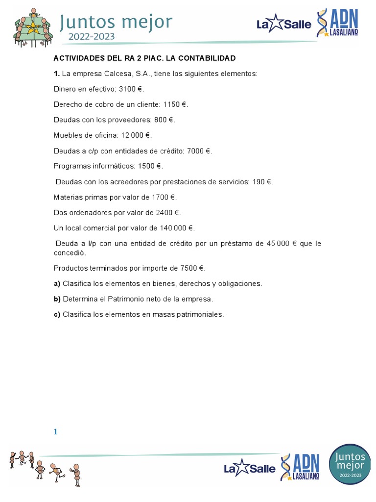 Actividades Del Ra2 Piac El Método Contable | PDF | Contabilidad | Dinero