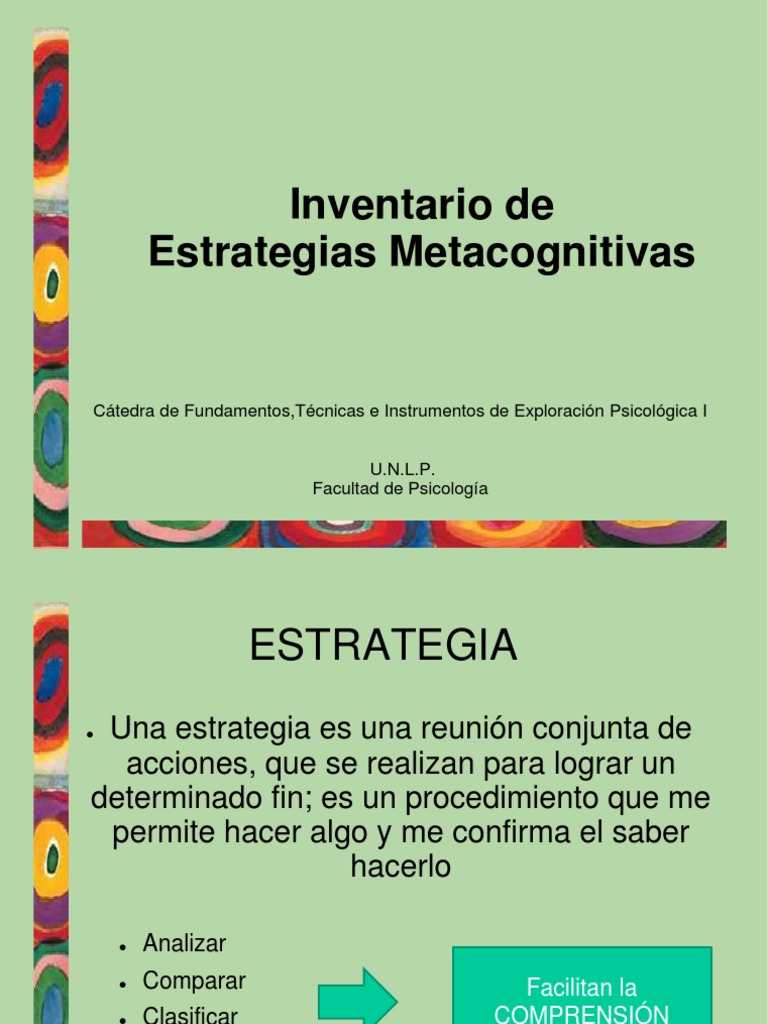 U.N.L.P. Facultad de Psicología Cátedra de Fundamentos, Técnicas e Instrumentos de La ...