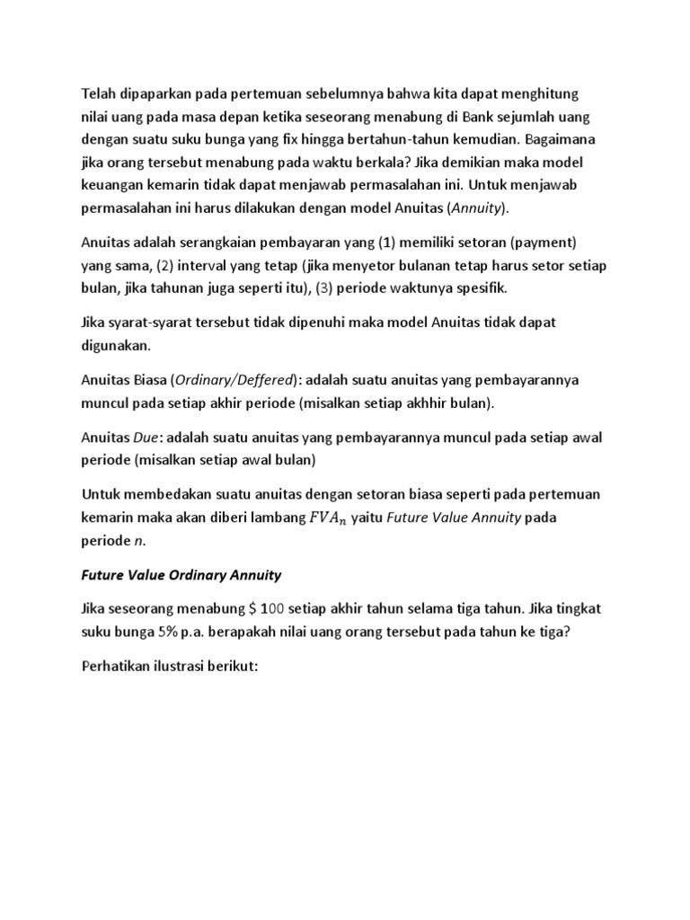 Matematika Keuangan - Time Value of Money 2 | PDF