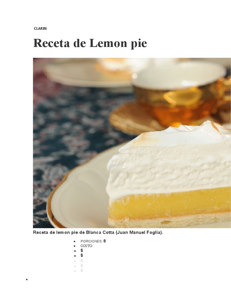Lemon Pie | PDF