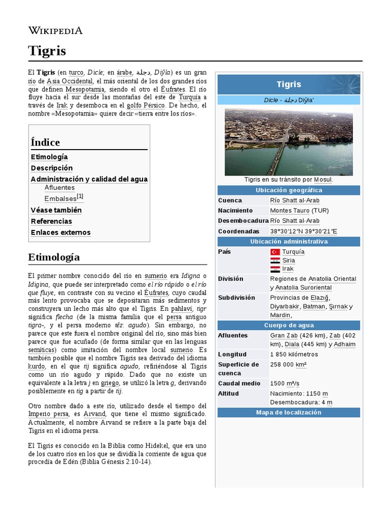 Tigris | PDF | Tigris | Hidrología