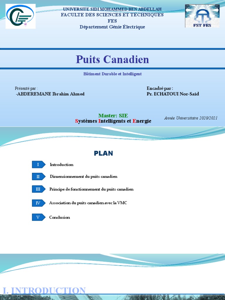 Schéma et Dimensionnement Puits Canadien | PDF | Température ...