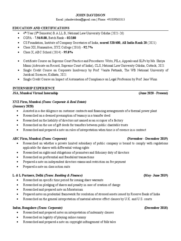 JOHN DAVIDSON - CV Final Format | PDF
