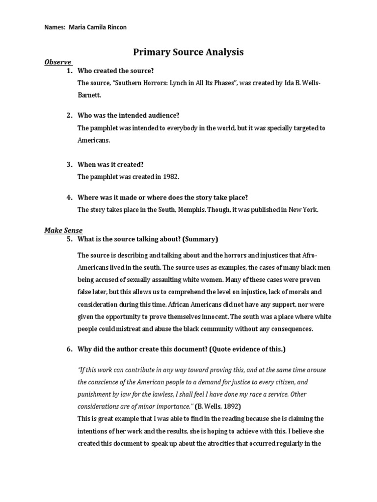 Primary Source Analysis Worksheet-1 | PDF | Applied Ethics | Justice