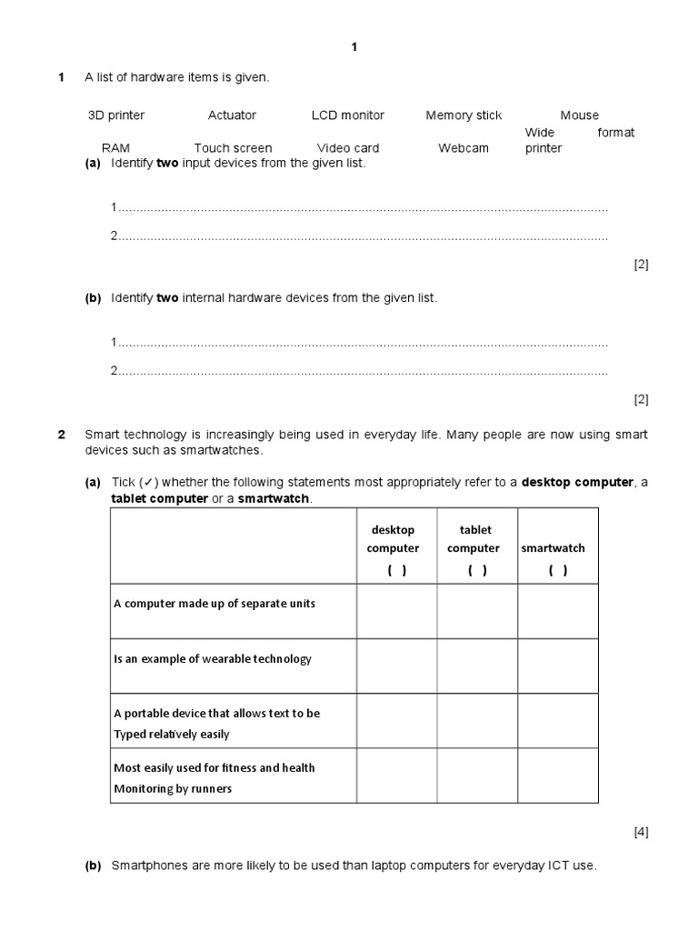 IGCSE - ICT Work | PDF | Graphical User Interfaces | Smartwatch