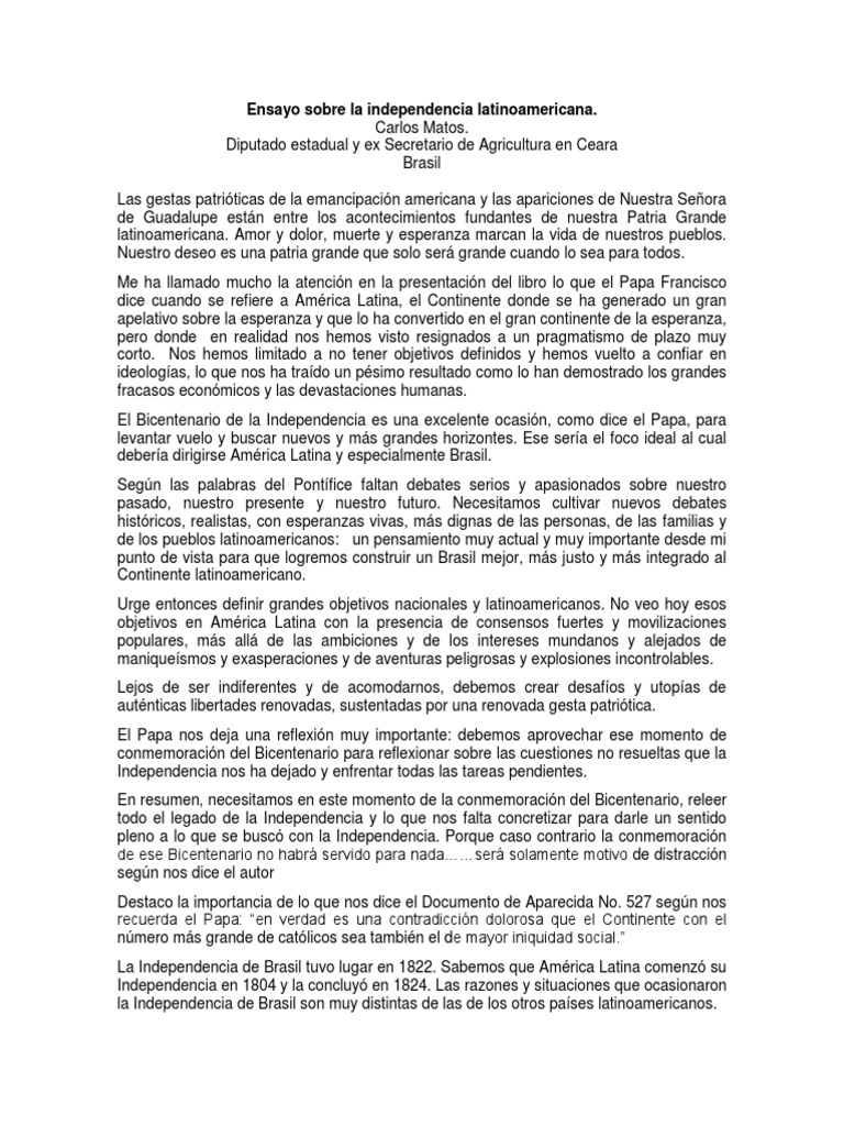 Ensayo América | PDF | America latina | Pobreza