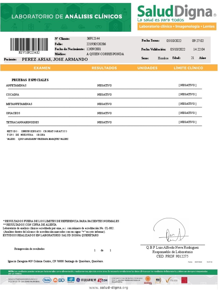 Dimas Perez Antidoping | PDF | Enfermedades y trastornos | Cuidado de la salud