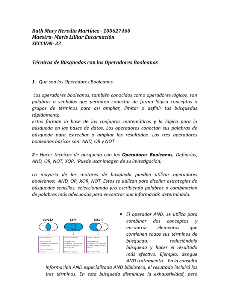 Operadores Booleanos | PDF | Información | Puerta lógica