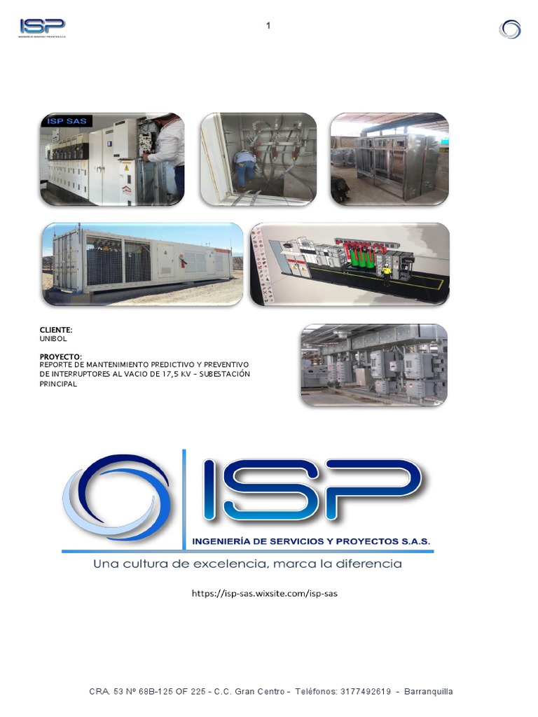 Informe de Mantenimiento Subestación Unibol | PDF