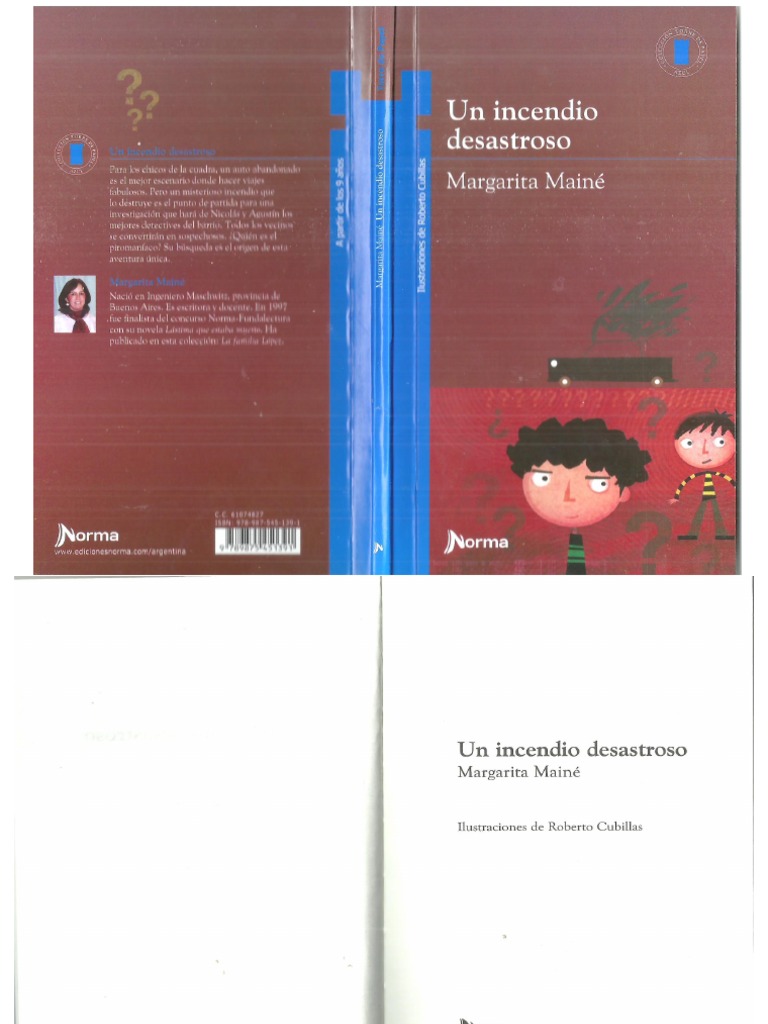 Un Incendio Desastroso - Margarita Maine - Editorial Norma | PDF