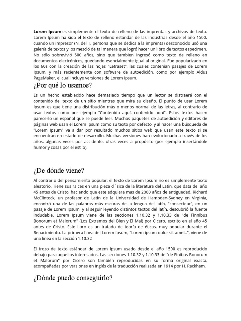 Lorem Ipsum | PDF | Estudios de idiomas extranjeros
