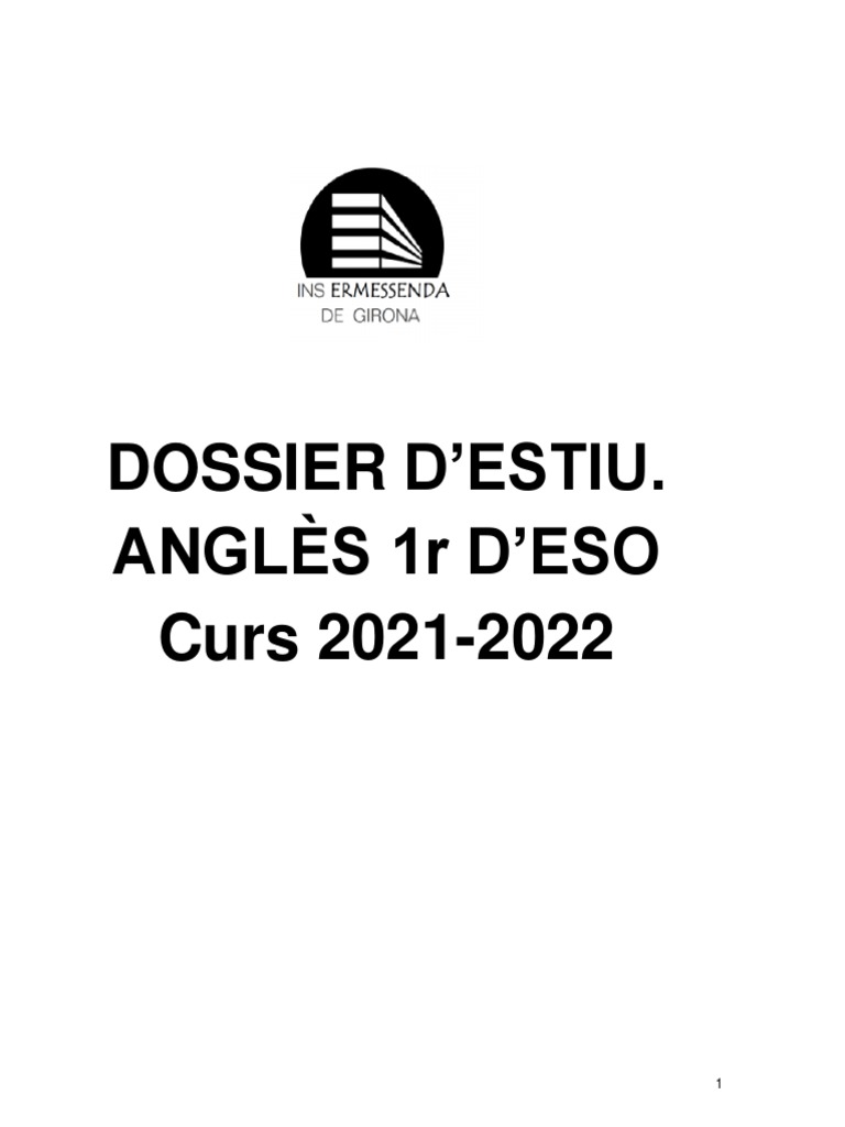 Anglès Deures Estiu 1d 1 1 Pdf Shared Pdf English Language