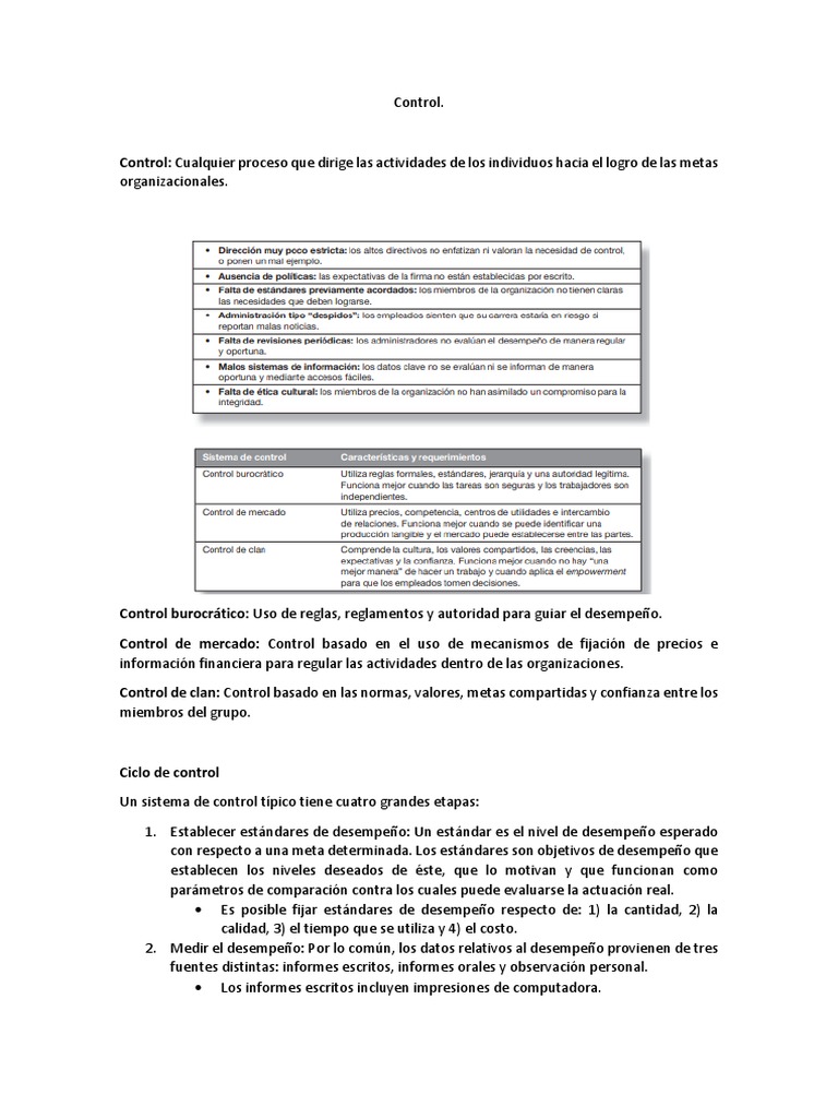 Control Resumen | PDF | Presupuesto | Contabilidad