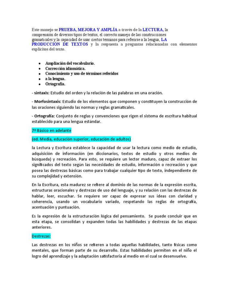 Desarrollo de habilidades lingüísticas y cognitivas a través de la ...
