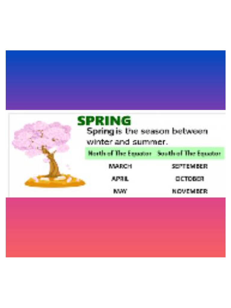 The Four Seasons. Spring GridArt | PDF