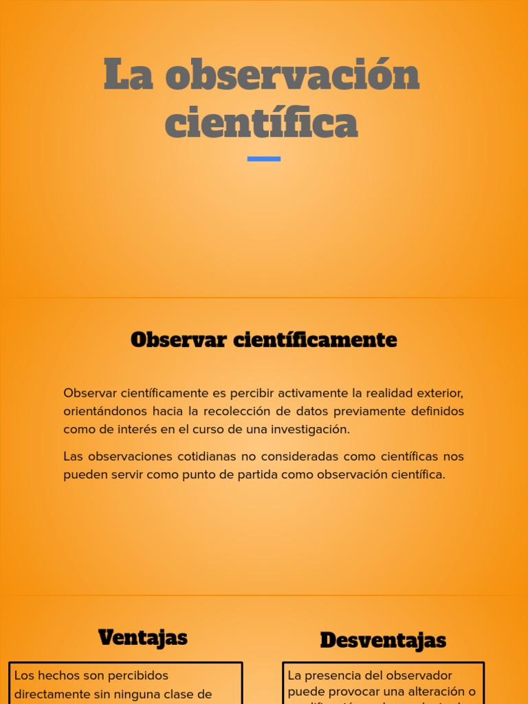 La Observación Científica | PDF | Comportamiento | Conceptos psicologicos